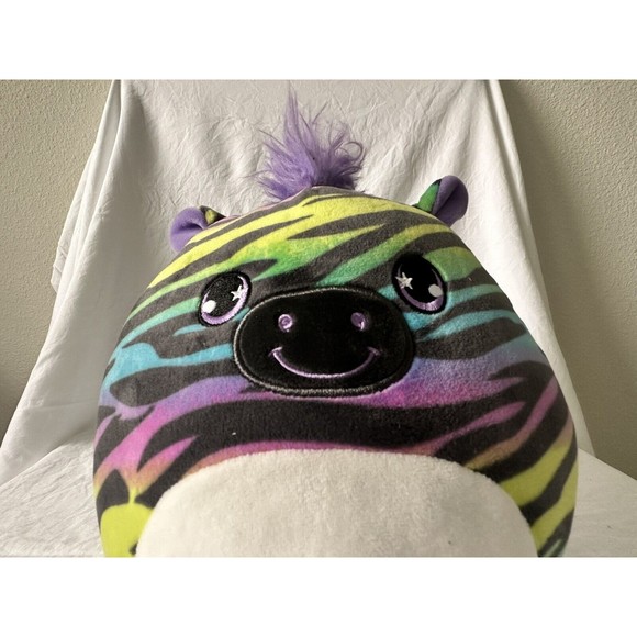 Kellytoy | Toys | Squishmallow Rainbow Zebra With Stars In Eyes And ...